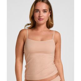 Hunkem&ouml;ller Layershirt HUNKEM&Ouml;LLER "Cami Super Comfort", Damen, Gr. L, natur, 60% Polyamid, 32% Elasthan, 8% Polyester, Shirts