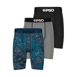 Boxershorts PSD "3 PACK - PAISLEY MAZE Herren", Herren, Gr. L, multi, 90% POLYESTER, 10% ELASTHAN, Unterhosen