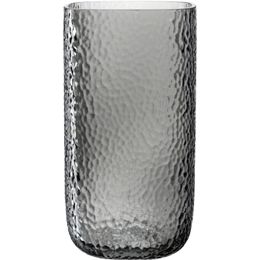 Dekovase Leonardo "Vase MARTELLO", grau, B:15cm H:29cm T:15cm, Glas, Vasen