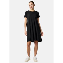 Shirtkleid Ragwear "Chickie", Damen, Gr. XS (34), Normalgr&ouml;&szlig;en, schwarz, Material: 50% Baumwolle, 50% Modal, Basic, A-Linie ca. Mitte Oberschenkel, Rundhals, &Auml;rmel ohne &Auml;rmelschlitz abgesteppte Kante, Kleider Shirtkleid, Leichtes Damen Sommerkleid