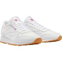 Sneaker Reebok CLASSIC "CLASSIC LEATHER", Damen, Gr. 42, wei&szlig; (wei&szlig;, gum), Synthetik, Schuhe Sneaker, Topseller
