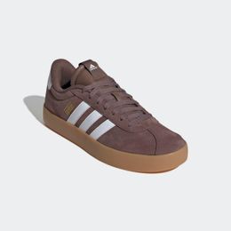 Sneaker adidas Sportswear "VL COURT 3.0", Herren, Gr. 44, wei&szlig; (earth strata, ftwr wei&szlig;, gold metallic), Leder, Synthetik, Schuhe Sneaker, inspiriert vom Design des adidas samba, Topseller