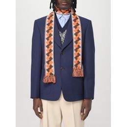 Valentino Geometrischer Wollschal mit Fransen_detail