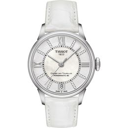 Tissot Chemin Des Tourelles Damenwei&szlig;e Uhr T0992071611600