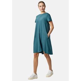Shirtkleid Ragwear "Chickie", Damen, Gr. S (36), Normalgr&ouml;&szlig;en, ocean, Material: 50% Baumwolle, 50% Modal, Basic, A-Linie ca. Mitte Oberschenkel, Rundhals, &Auml;rmel ohne &Auml;rmelschlitz abgesteppte Kante, Kleider Shirtkleid, Leichtes Damen Sommerkleid