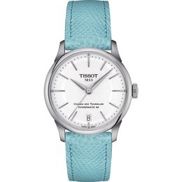 Tissot T-Classique Chemin Des Tourelles Powermatic 80 Damen Blau Uhr T1392071601100