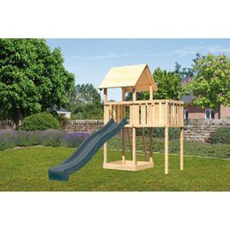 Karibu Kinderspielturm 'Lotti' nordische Fichte naturbelassen 107 x 291 x 107 cm