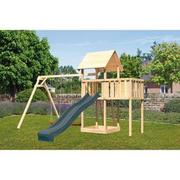 Karibu Kinderspielturm 'Lotti' nordische Fichte naturbelassen 107 x 291 x 107 cm