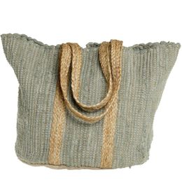 Chic Antique Strandtasche aus recyceltem Garn gr&uuml;n skandinavische Deko Online Shop