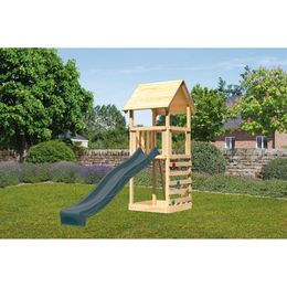Karibu Kinderspielturm 'Lotti' nordische Fichte naturbelassen 107 x 291 x 107 cm