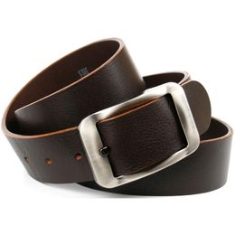 Anthoni Crown Herren Lederg&uuml;rtel Hochwertiger Denim-G&uuml;rtel braun 120