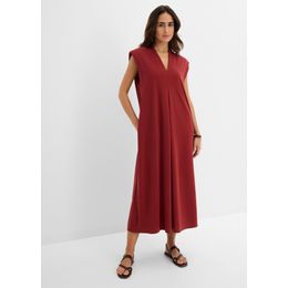 bonprix Jerseykleid aus Viskose-Mix mit Schulterpolster, rot, Gr.36/38 (S), Elegantes Jerseykleid aus Viskose-Mix mit modernen Schulterpolstern