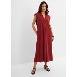 bonprix Jerseykleid aus Viskose-Mix mit Schulterpolster, rot, Gr.52/54 (XXL), Elegantes Jerseykleid aus Viskose-Mix mit modernen Schulterpolstern