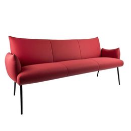 Empinio24 Sitzbank mit Armlehnen 163 cm 3-Sitzer Corte Echtleder