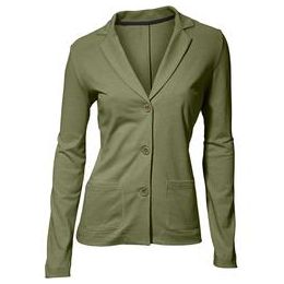 Jerseyblazer Heine "Jersey-Blazer", Damen, Gr. 40, gr&uuml;n (oliv), 100% Baumwolle, Blazer, Topseller