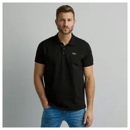 PME-Legend Poloshirt PME LEGEND, Herren, Gr. 4XL, schwarz, Web, Obermaterial: 95% Baumwolle, 5% Elasthan, normal h&uuml;ftbedeckend, Rundhals, Shirts, mit Logostickerei