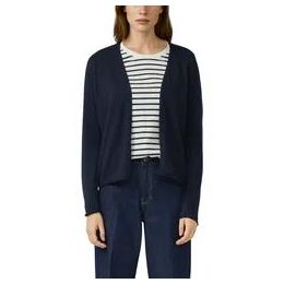 Cardigan s.Oliver, Damen, Gr. 40, navy, Feinstrick, Obermaterial: 50% Baumwolle, 50% Viskose, unifarben, tailliert h&uuml;ftbedeckend, V-Ausschnitt, Strickjacken, ohne Verschluss und mit V-Ausschnitt