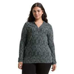 Tom Tailor sheego Gro&szlig;e Gr&ouml;&szlig;en T-Shirt, irregular moss graphic design, Gr&ouml;&szlig;e 46 - Damen