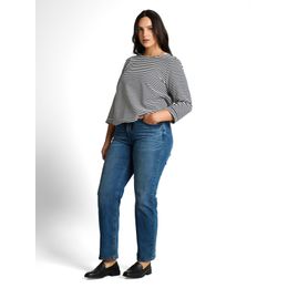 Tom Tailor sheego Gro&szlig;e Gr&ouml;&szlig;en T-Shirt, offwhite navy regular stripe, Gr&ouml;&szlig;e 50 - Damen