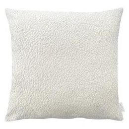 Dekokissen Apelt "Toulouse", wei&szlig;, unifarben, B:58cm H:10cm L:58cm, Chenille, Polyester, Dekokissen_Sitzkissen_Kissenh&uuml;llen, Chenille mit 3D Effekt