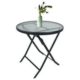 Gartentisch Vcm "Bistrotisch Garten Balkontisch 70 cm &Oslash; Sonlas", schwarz (anthrazit), B:70cm T:70cm, Tische, Gartentisch