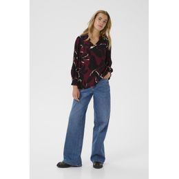 Kaffe Langarm-Bluse KAlinda Regular fit bordo
