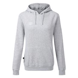 Umbro - "Club Leisure" Kapuzenpullover f&uuml;r Damen (Dunkelgrau Marl/Wei&szlig;)