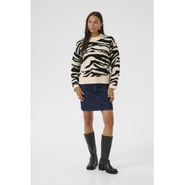 Kaffe Strickpullover KAsandra Baggy fit black offwhite
