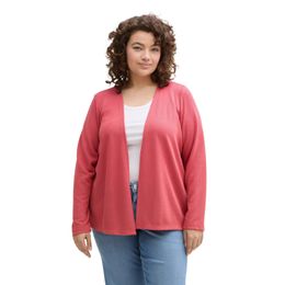 Tom Tailor sheego Gro&szlig;e Gr&ouml;&szlig;en Langarmshirt, berry red, Gr&ouml;&szlig;e 54 - Damen