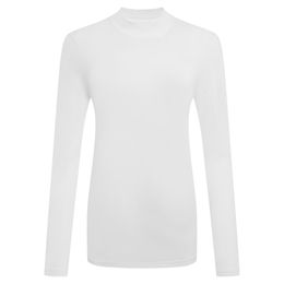 Craghoppers - T-Shirt f&uuml;r Damen, Stehkragen, Nosilife, Emblem, Lang&auml;rmlig (Wei&szlig;)