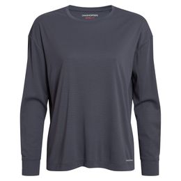 Craghoppers - T-Shirt f&uuml;r Damen, Nosilife, Lang&auml;rmlig (Anthrazit)