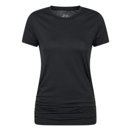 Mountain Warehouse - "Active" T-Shirt f&uuml;r Damen, Gerafft, Lang geschnitten (Schwarz)