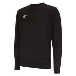 Umbro Herren Pro Stacked Logo Fleecepullover (Schwarz/Wei&szlig;)