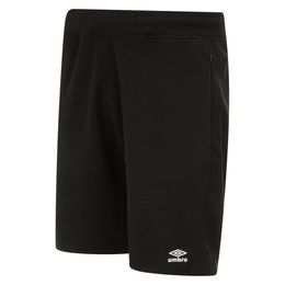 Umbro Herren Pro Fleece Shorts (Schwarz/Wei&szlig;)