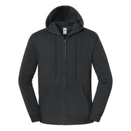 Fruit of the Loom - "Iconic Premium" Sweatjacke f&uuml;r Herren, mit Kapuze (Hellgrau)