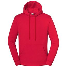 Fruit of the Loom - "Iconic Premium" Sweatshirt f&uuml;r Herren/Damen Unisex, mit Kapuze (Rot)