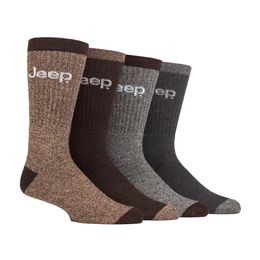JEEP Herren 4er-Pack Recycled Cotton Stiefelsocken | Dick gestrickte, voll gepolsterte Socken