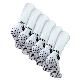 6er-Pack Herren Bambus Crew Grip Socken | Verst&auml;rkte Ferse & Zehen Weiche Rutschfeste Socken