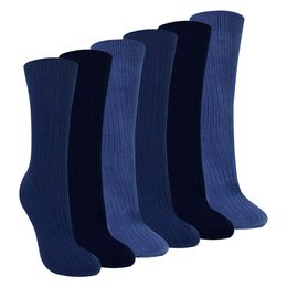 Damen 6er-Pack 100% Baumwolle atmungsaktive weiche Socken
