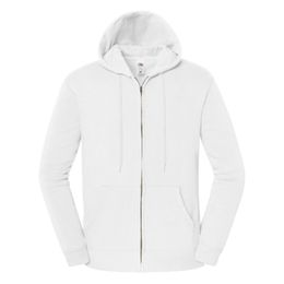 Fruit of the Loom - "Iconic Premium" Sweatjacke f&uuml;r Herren, mit Kapuze (Wei&szlig;)