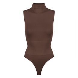 Damen-Essentials &Auml;rmelloses Rollkragenbodysuit Formgebend Aus Recycling-Stretchmaterial