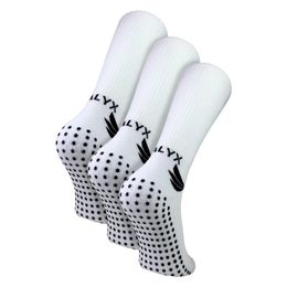 3er-Pack Herren Bambus Crew Grip Socken | Verst&auml;rkte Ferse & Zehen, weiche, rutschfeste Socken
