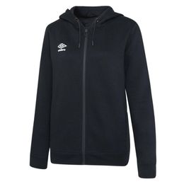 Umbro Damen/Damen Club Leisure Full Zip Hoodie (Schwarz/Wei&szlig;)