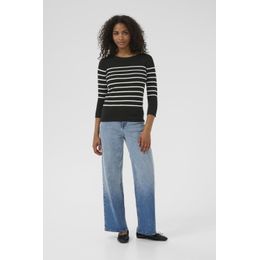 Kaffe Strickpullover KAlizza Tight fit black white