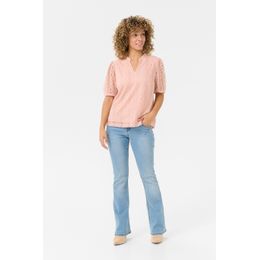Cream Kurzarm-Bluse Regular fit Misty Rose