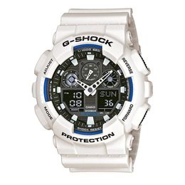 Casio G-shock Wei&szlig; Herren Armbanduhr GA-100B-7AER