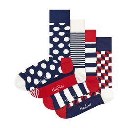 Happy Socks 4er-Pack Herren- und Damen klassischen Design Socken Geschenkset