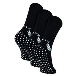 3er Pack Herren Bambus Crew Grip Socken | Verst&auml;rkte Ferse & Zehen Weiche Rutschfeste Socken
