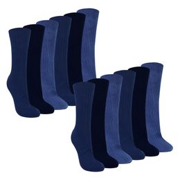Damen 12er-Pack 100% Baumwolle Weiche Atmungsaktive Socken