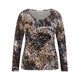 Emilia Lay - Rundhals-Shirt, beige, Gr. 48 / XL